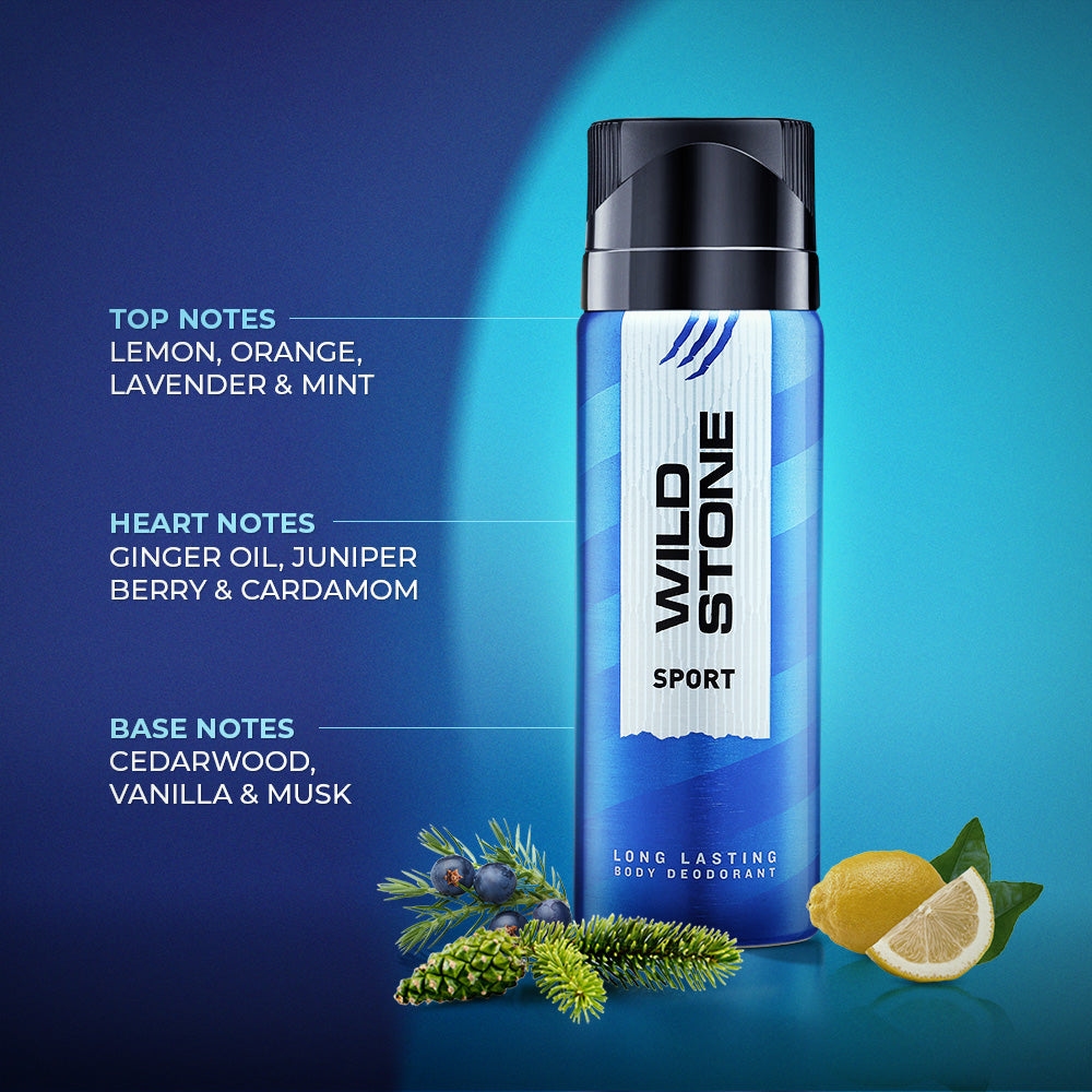 Wild Stone Sport Deodorant for Men, 200ml | Wild Stone