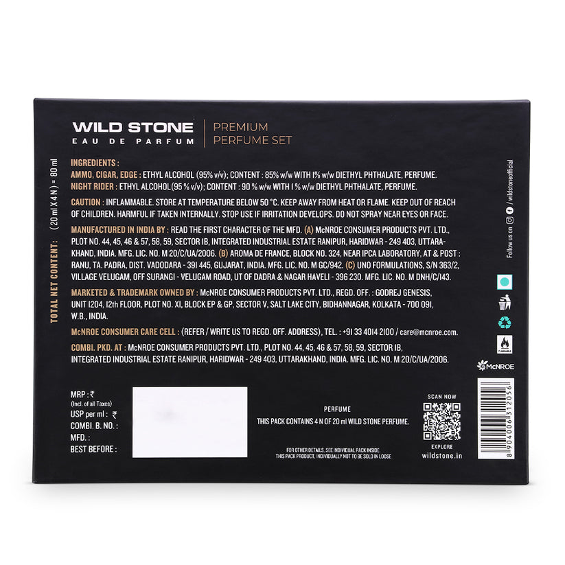 Wild Stone Premium Perfume Gift Set for Men - 20 Ml Each l Luxury perf