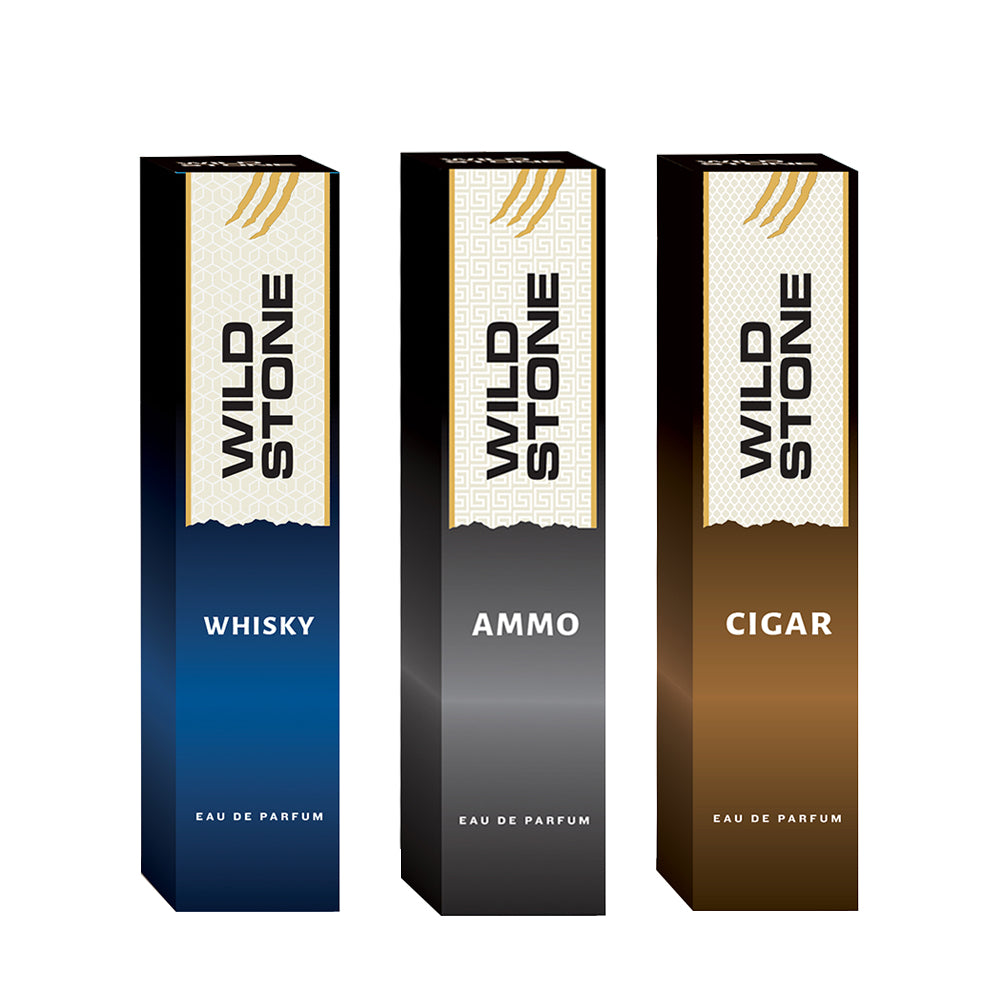 Wild Stone Perfume Combo Set of Whisky, Cigar and Ammo Perfume for Men