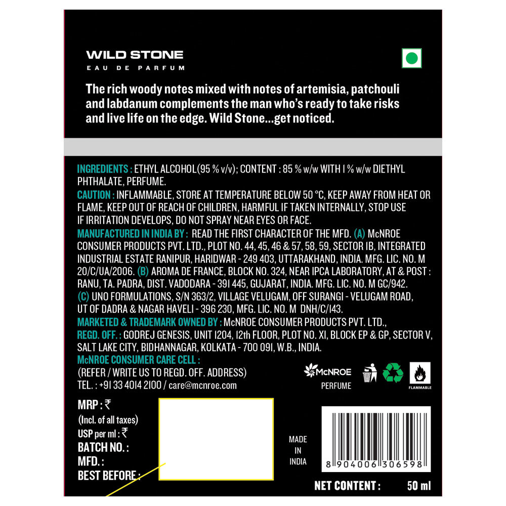 Wild Stone Gift Collection (Edge Deodorant 150ml and Perfume 50ml ...