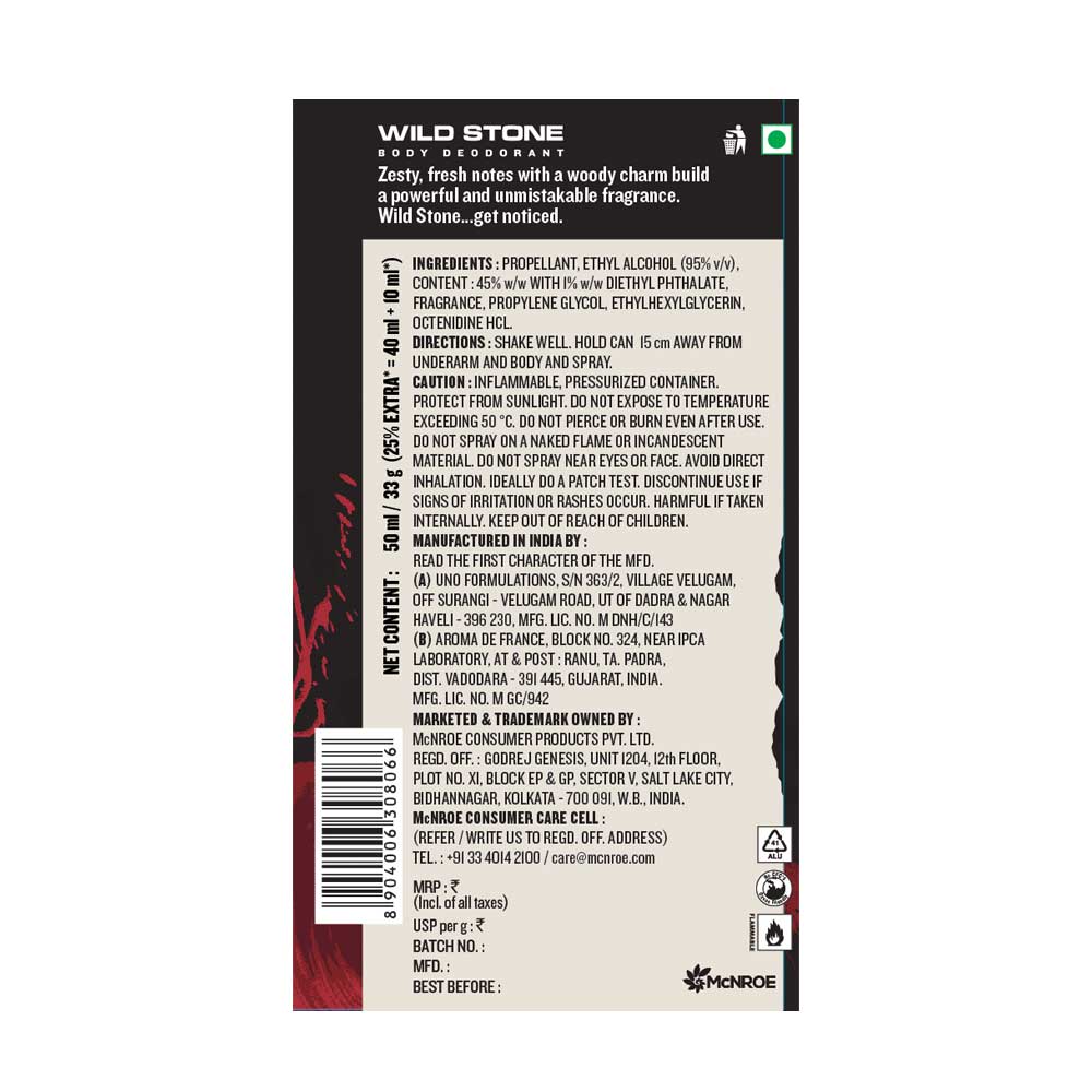 Wild Stone legend and ultra sensual Travel Pack Deodorant, Pack of 2