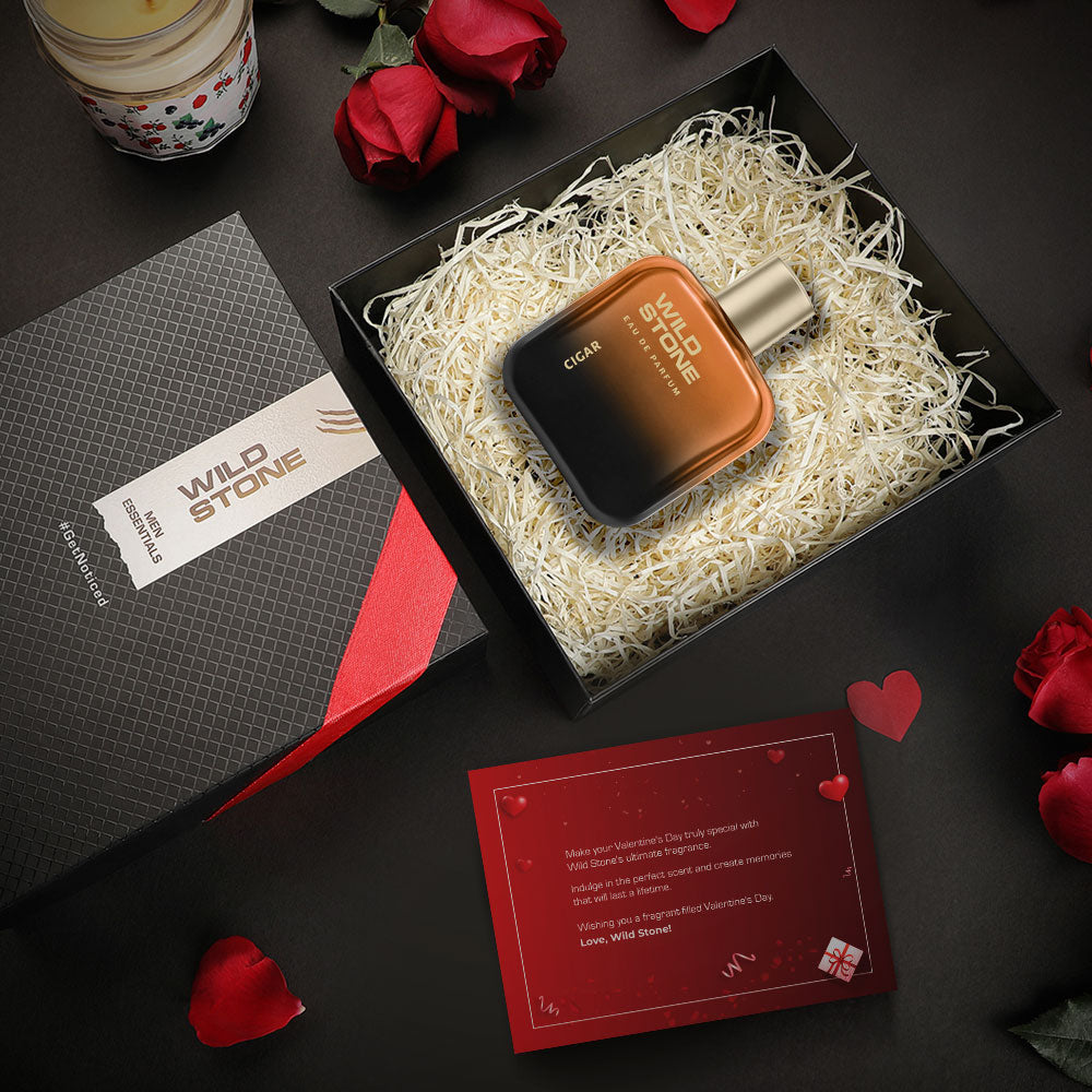 Wild stone Gift Box with Cigar Perfume for Men, 100ml each