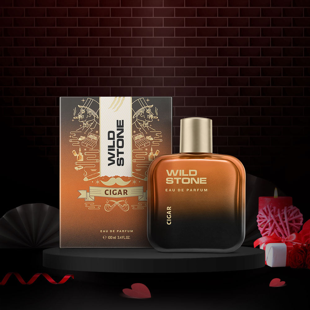 Wild stone Gift Box with Cigar Perfume for Men, 100ml each