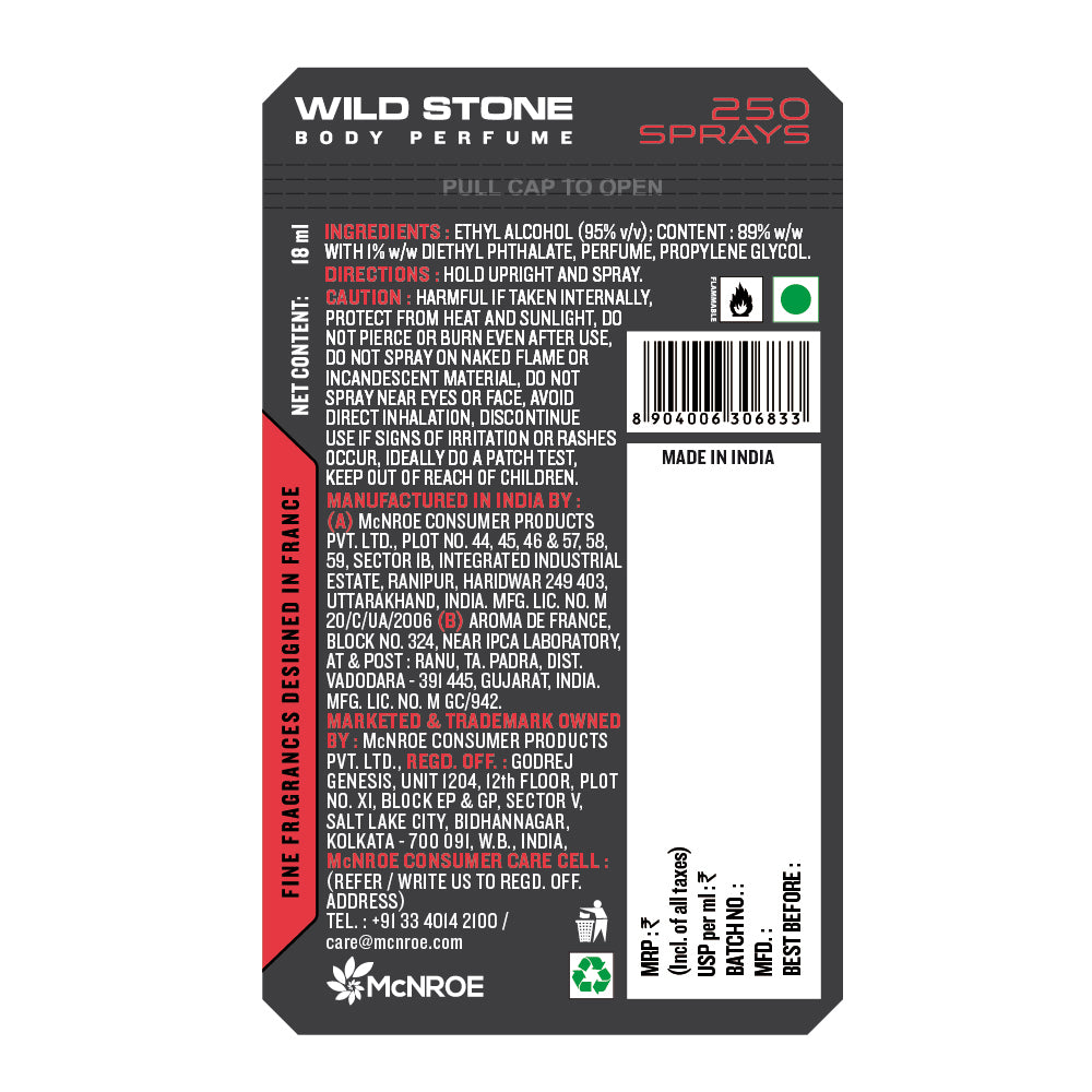 Wild Stone Blast Long Lasting Pocket Perfume for Men, Combo pack of 3