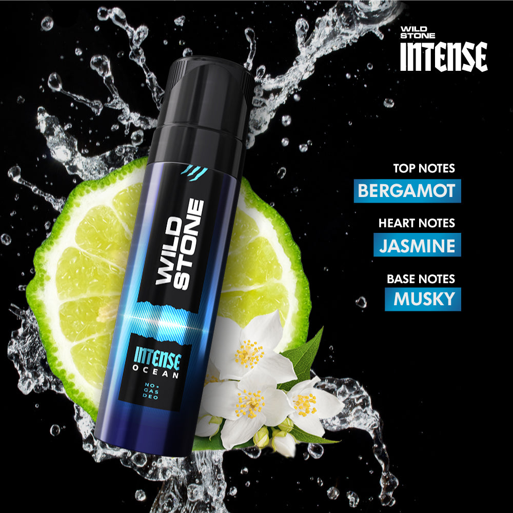 Intense Ocean No Gas Deodorant 120ml | Wild Stone