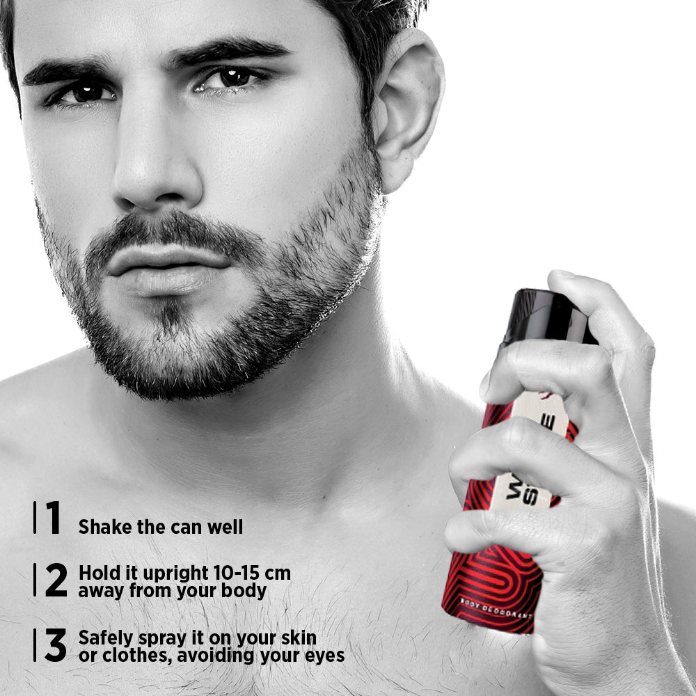 Red Deodorant for Men 225ml (Pack of 2) | Wild Stone